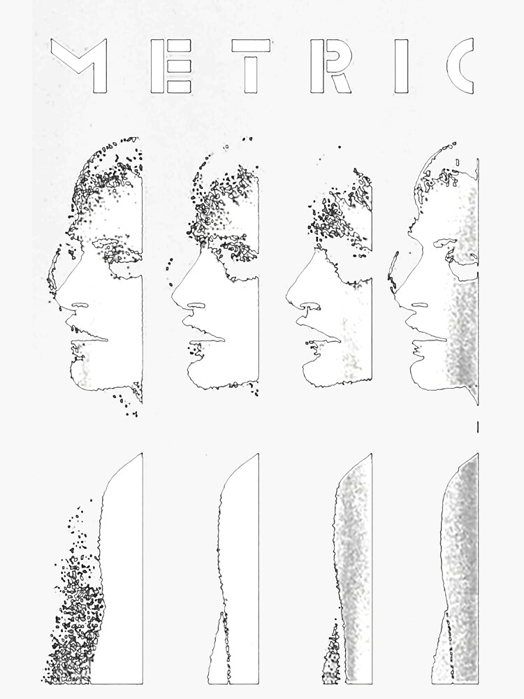 "METRIC" Sticker for Sale by vickuhic | Redbubble