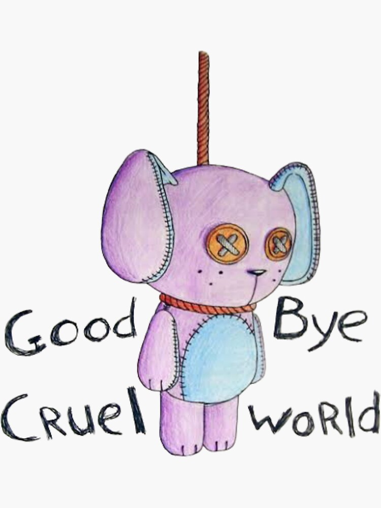 "Cruel world design ??" Sticker for Sale by Shivshambhuu | Redbubble