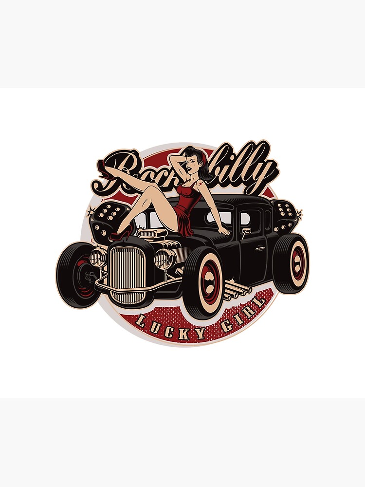 "Rockabilly Pin-Up Girl and Hot Rod" Poster for Sale by BigNige1234 ...