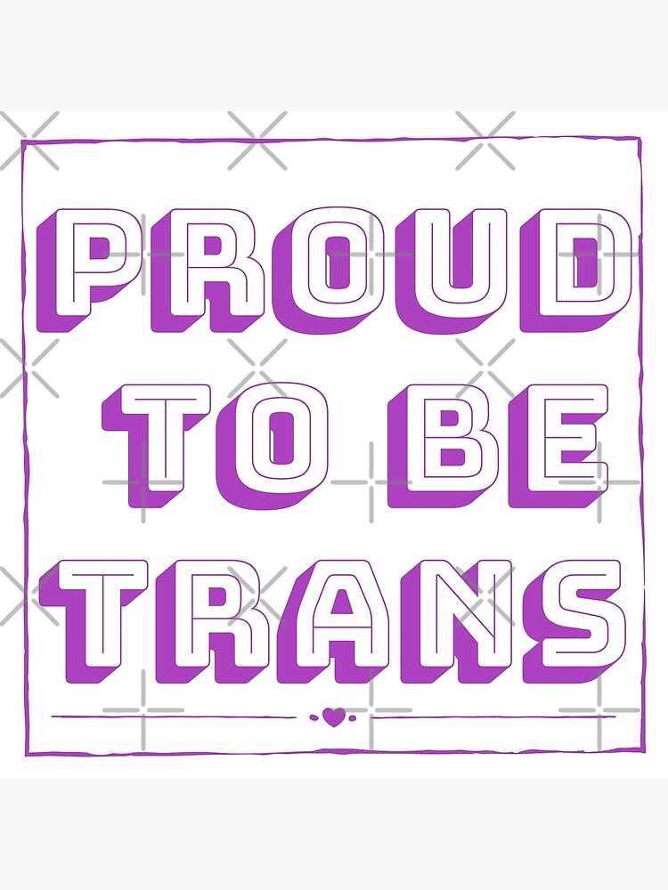 "Proud to be trans purple text" Poster for Sale by bokushin | Redbubble