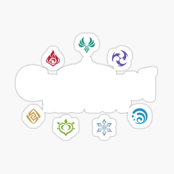 "Genshin Impact Elements (Colours)" Sticker by FinnleyHayes | Redbubble