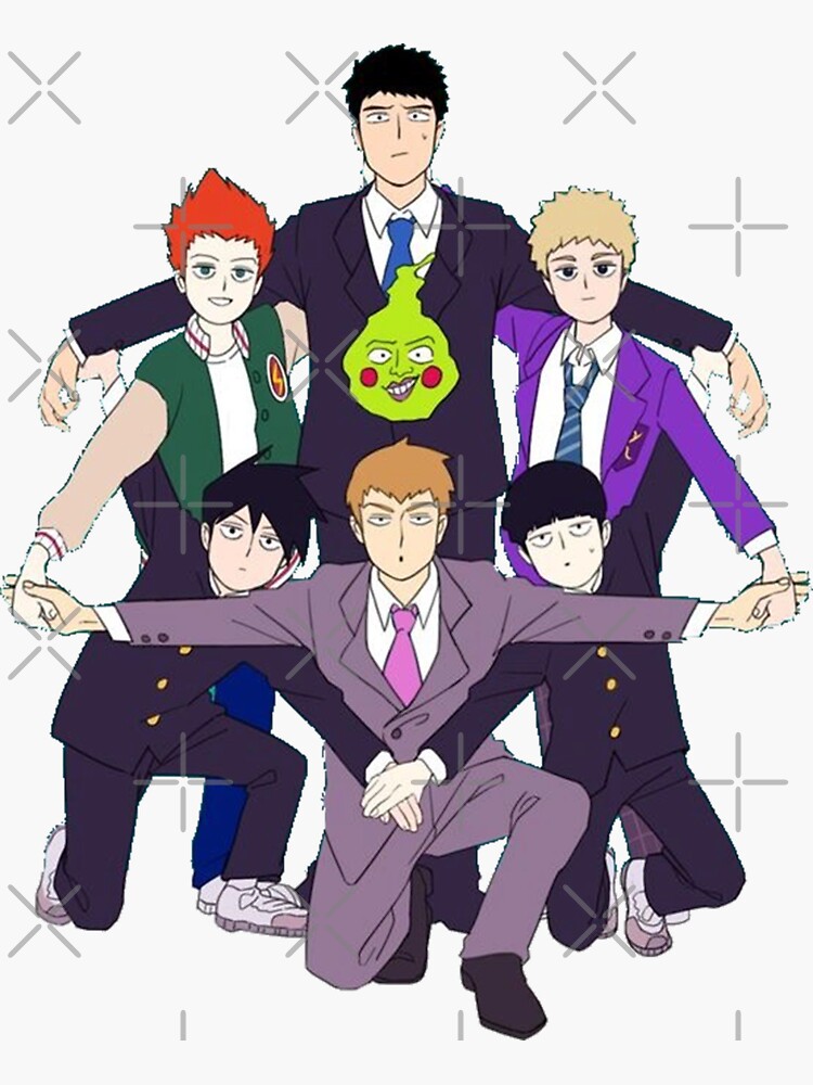 "Mob Psycho" Sticker by LittleDelta | Redbubble