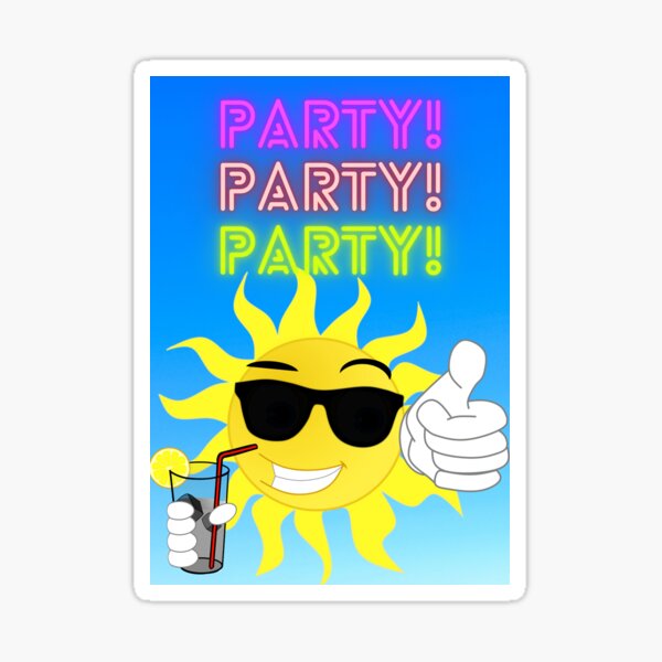 "PARTY LOGO" Sticker for Sale by Tuicamarius | Redbubble