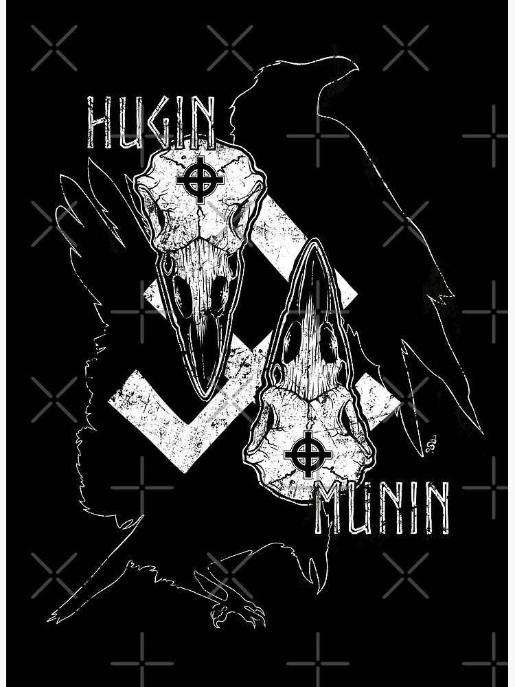 Póster «Hugin y Munin, los cuervos de Odín, huginn, muninn, cuervo ...