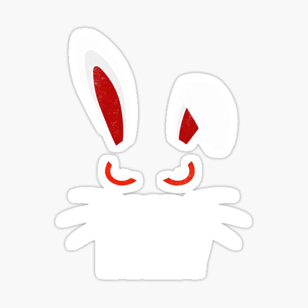 "Bad Bunny Scary Rabbit Cool Animal Lover" Sticker for Sale by ...