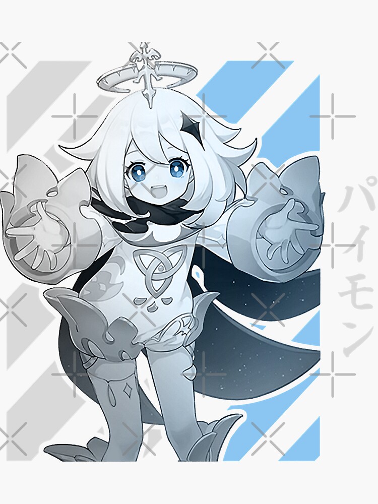 "Paimon Genshin Impact Design" Sticker for Sale by FinnleyHayes | Redbubble