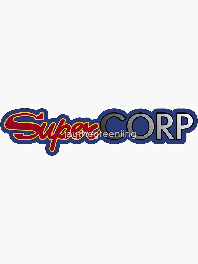 "SuperCorp" Sticker by jaythegreenling | Redbubble