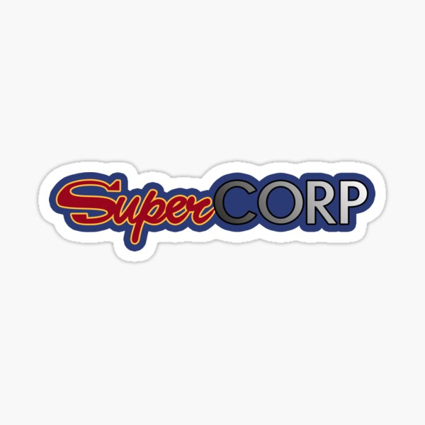 "SuperCorp" Sticker by jaythegreenling | Redbubble