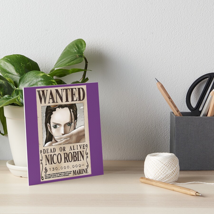 "Nico Robin Wanted Poster" Art Board Print for Sale by MarciaLabadie ...