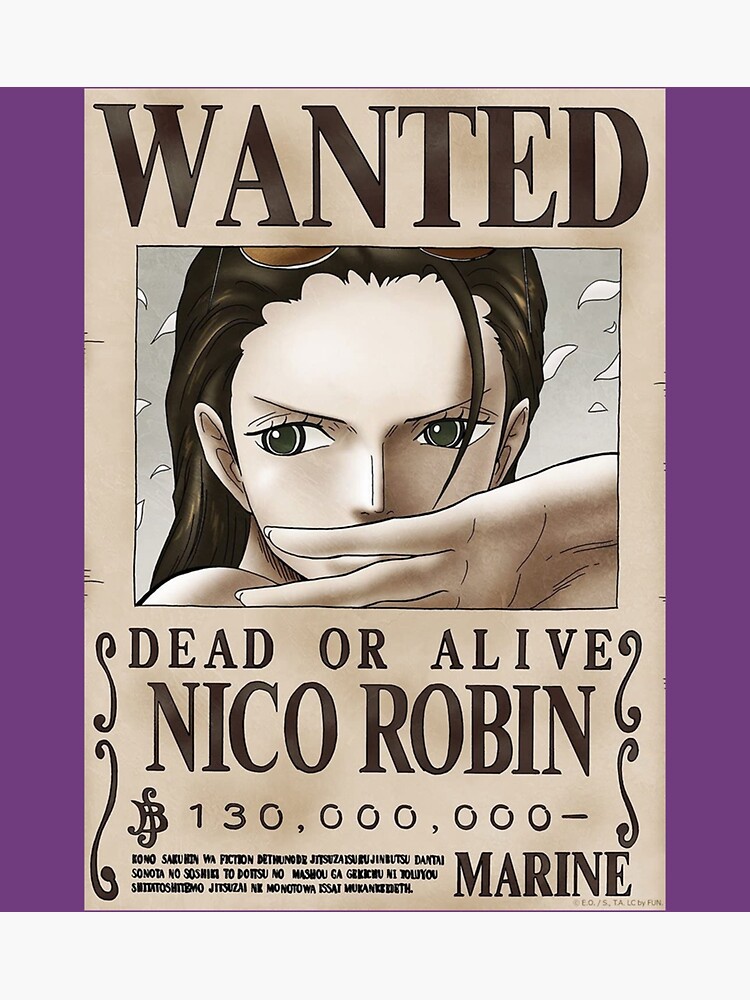 "Nico Robin Wanted Poster" Art Print for Sale by MarciaLabadie | Redbubble