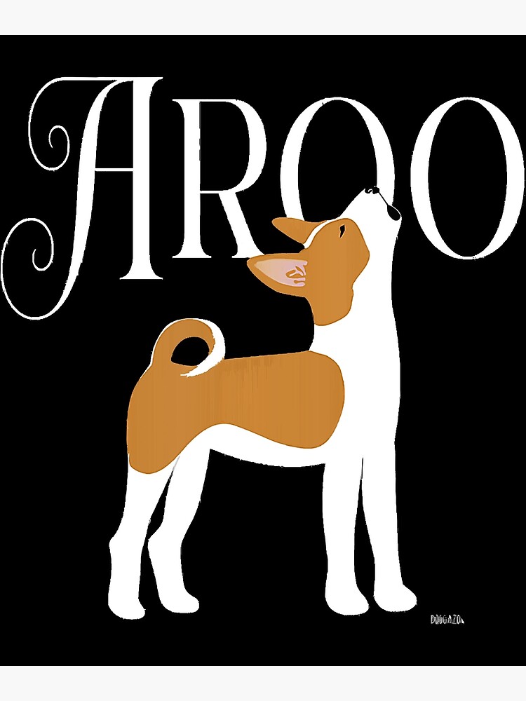Póster «Cachorro basenji aullador AROO Un sonido de canto Happy Pack ...