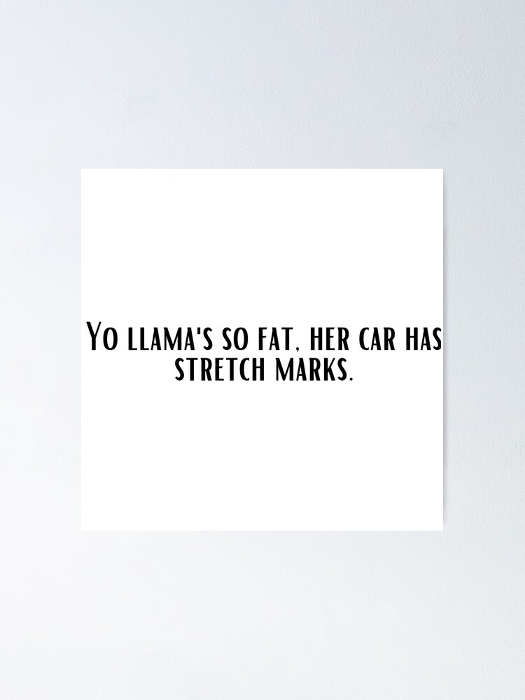 "Yo Mama Llama pun Jokes" Poster for Sale by Pixelish | Redbubble