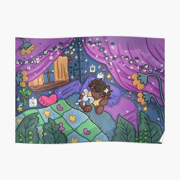 "Sleepybyes" Poster for Sale by clovercomb | Redbubble