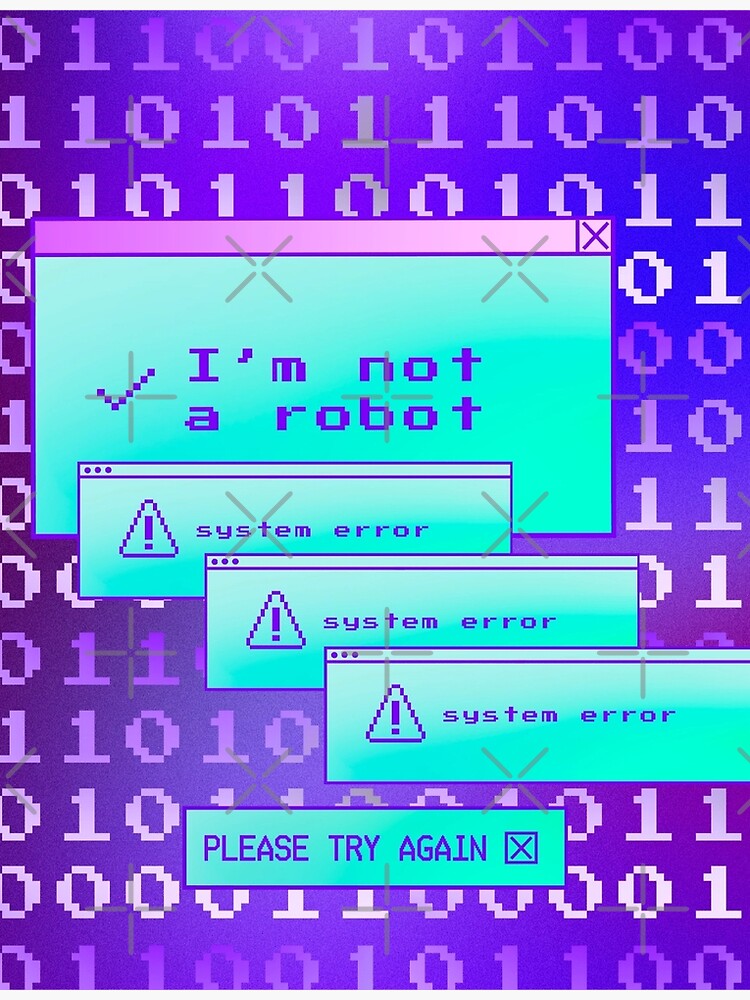 "robot error" Poster for Sale by juliasantos5 | Redbubble
