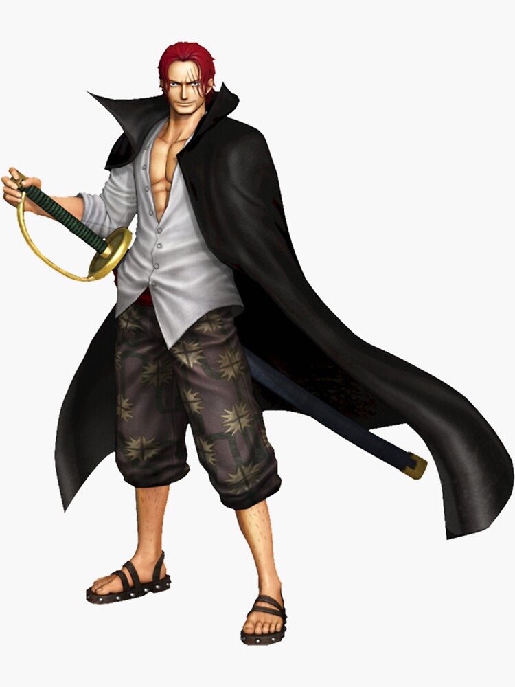 Pegatina «Shanks Pelirrojo de una pieza» de MarciaLabadie | Redbubble