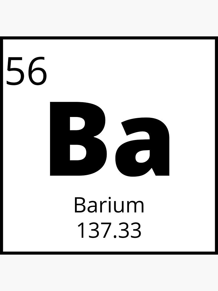 "Barium" Sticker for Sale by Blank02 | Redbubble