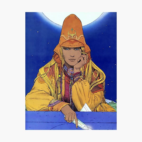 "moebius,starwatcher,desert,night, moon, cristal,comic,french comic,pin ...