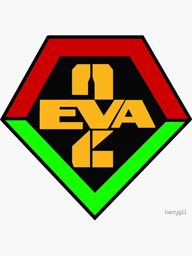 "Evangelion Unit 2 Logo" Sticker for Sale by harryg11 | Redbubble