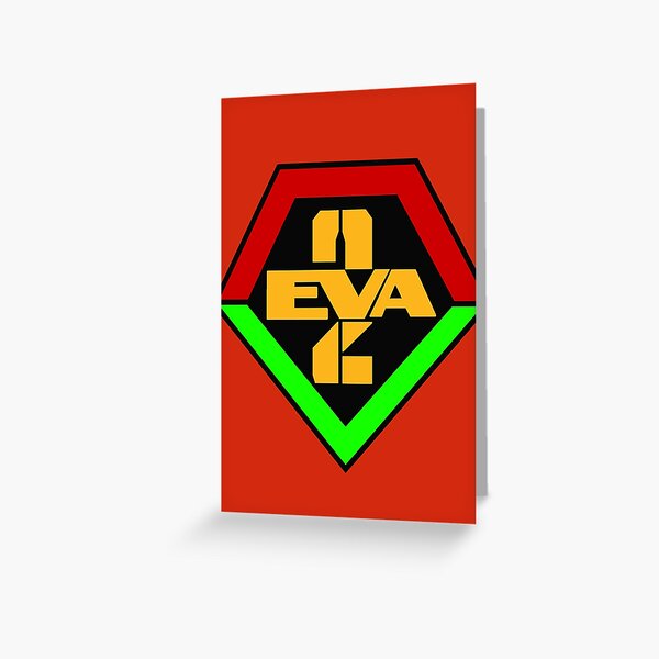 "Evangelion Unit 2 Logo" Greeting Card by harryg11 | Redbubble