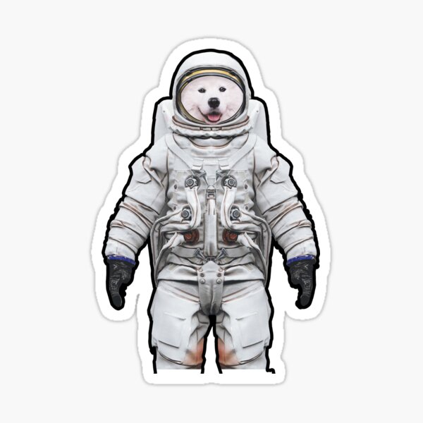 "Space dog" Sticker by SixPixeldesign | Redbubble