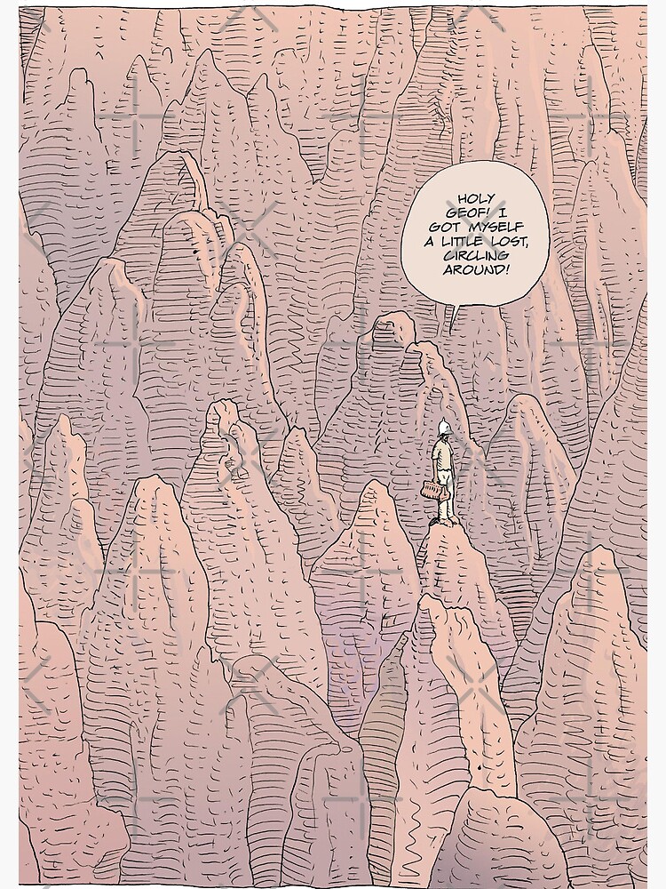 "inside moebius ,mountain,cliff,monumental,comic,major grubert, lost ...