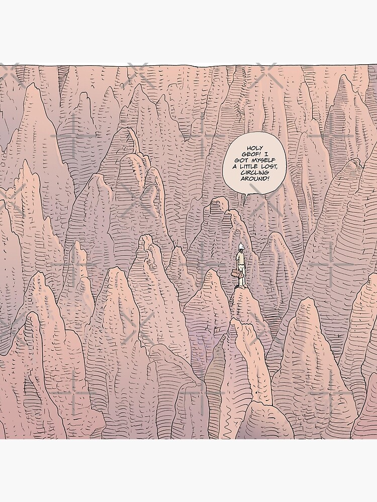 "inside moebius ,mountain,cliff,monumental,comic,major grubert, lost ...