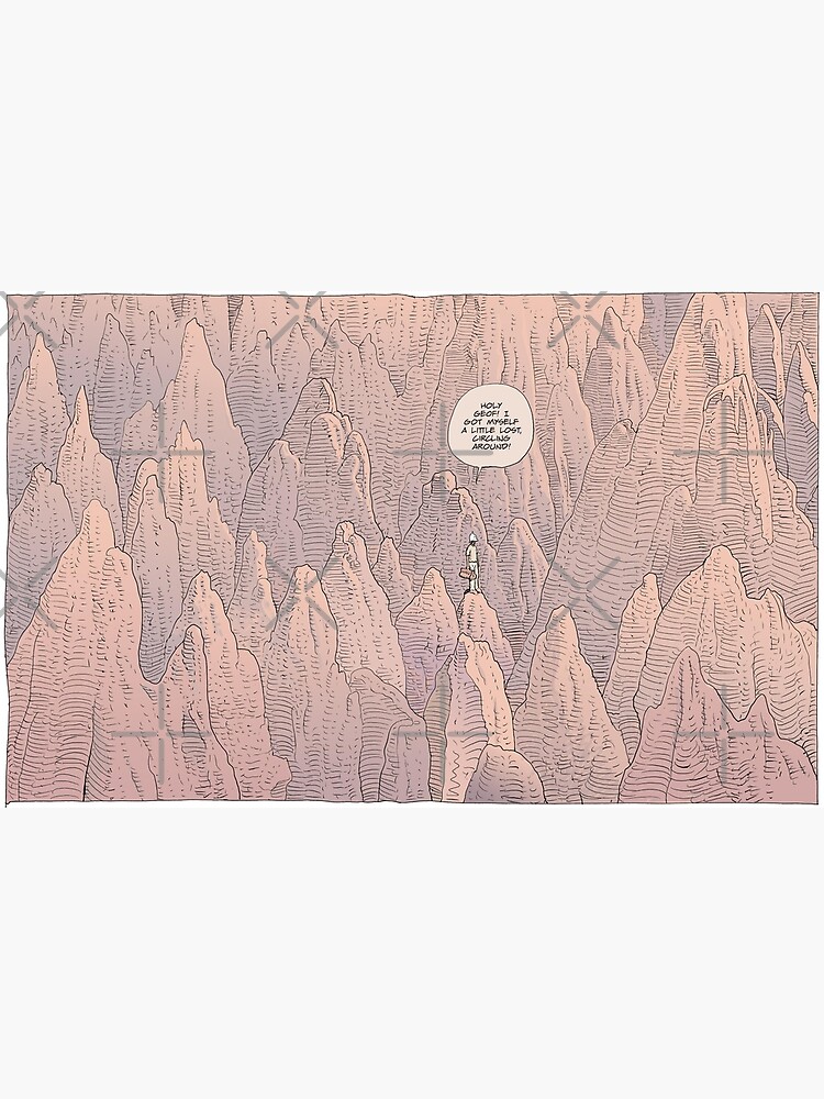 "inside moebius ,mountain,cliff,monumental,comic,major grubert, lost ...