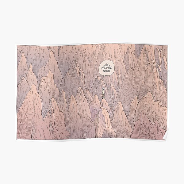 "inside moebius ,mountain,cliff,monumental,comic,major grubert, lost ...