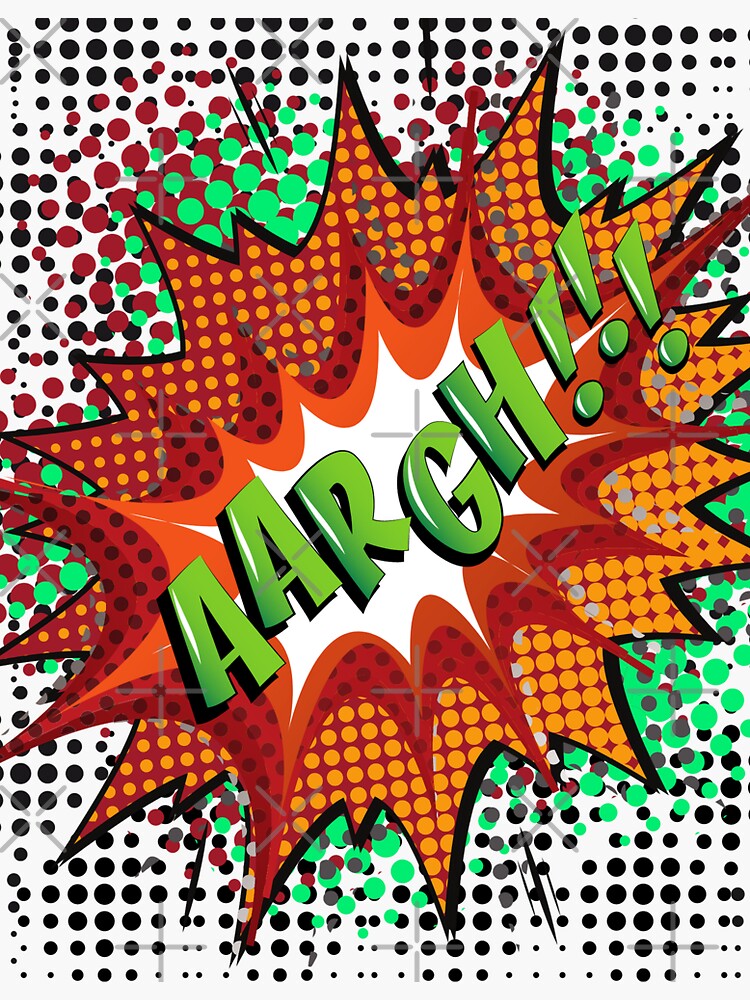 "AARGH!!! COMIC/CARTOON TYPE WITH DOOTED PATTERN BACKGROUND IN CARTOON ...