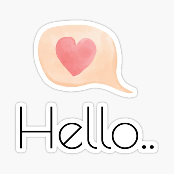 "Hello!" Sticker by Radee96 | Redbubble