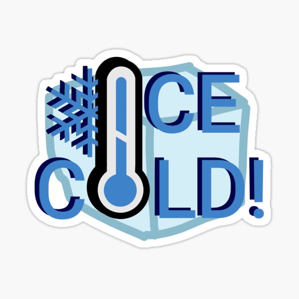"Ice Cold! Design" Sticker for Sale by SpacedOutSpark | Redbubble