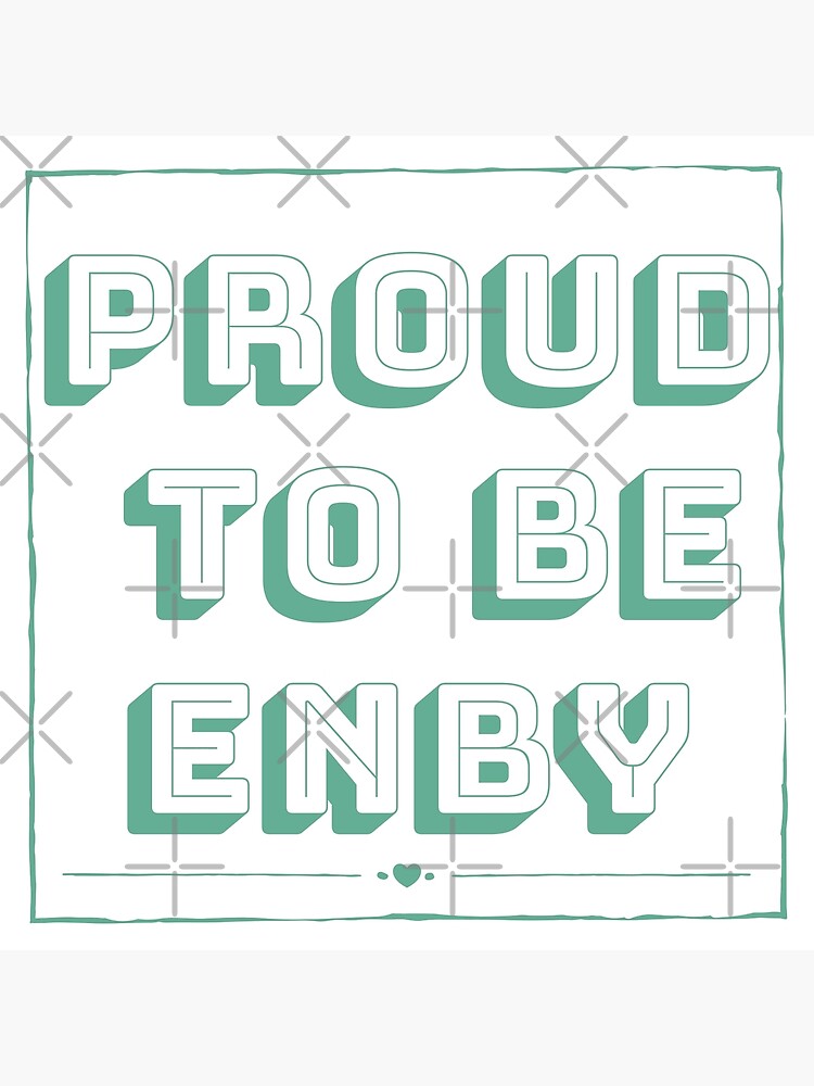 "Proud to be enby mint green text" Poster for Sale by bokushin | Redbubble