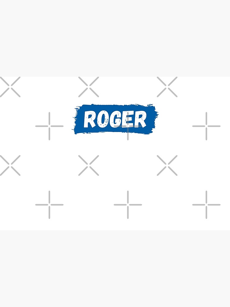 Roger Name Blue Brush Nametag, Roger Name Label Bath Mat sold by Queen ...