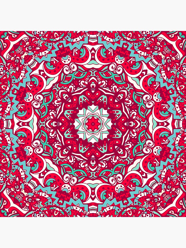 "Poppy Mandala " Sticker for Sale by PixMe | Redbubble