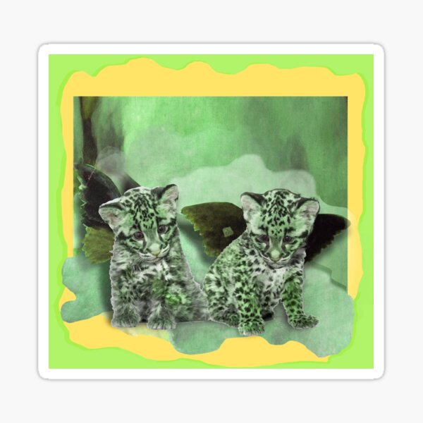 "Baby Leopard Angels (by ACCI)" Sticker for Sale by VanyssaGraphics ...
