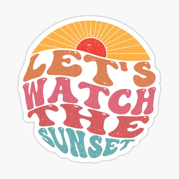 "Let's Watch The Sunset Aesthetic" Sticker for Sale by Gufta | Redbubble
