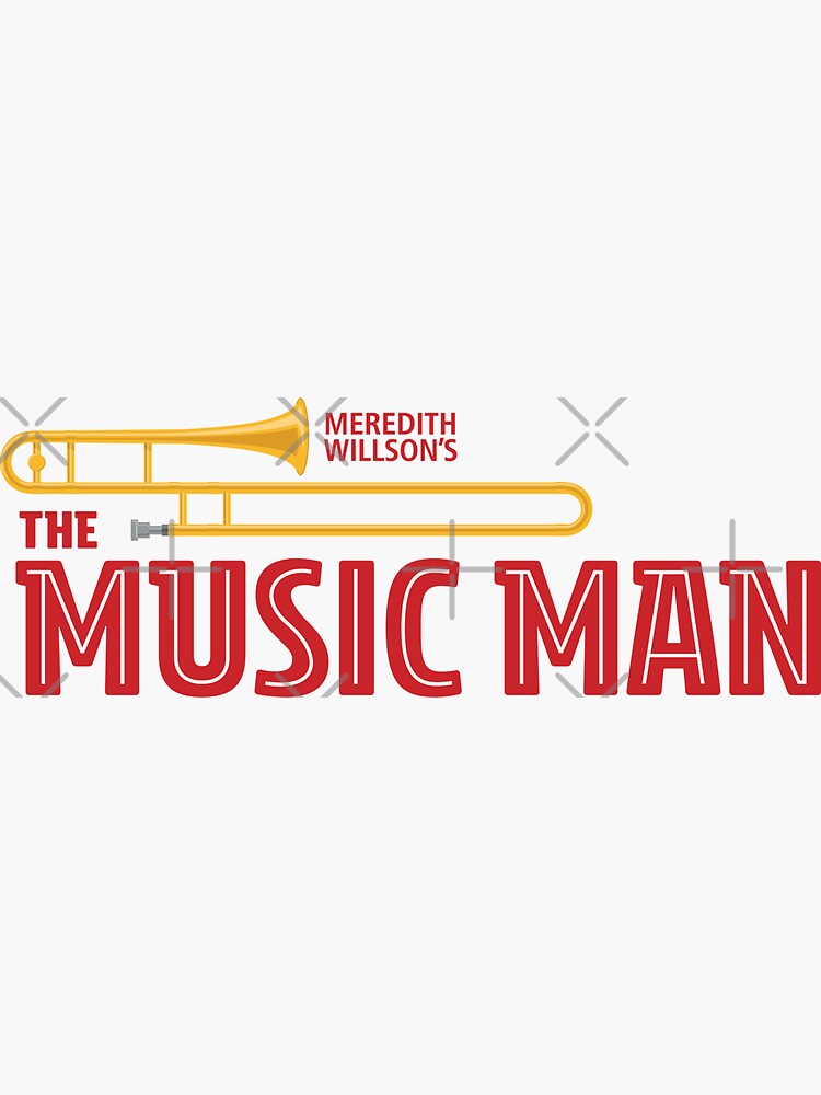 "Music Man Logo" Sticker for Sale by Leyzel | Redbubble