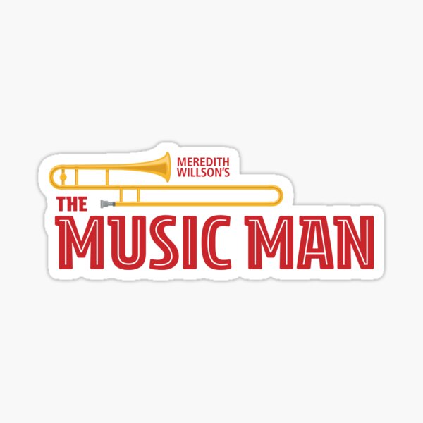 "Music Man Logo" Sticker for Sale by Leyzel | Redbubble