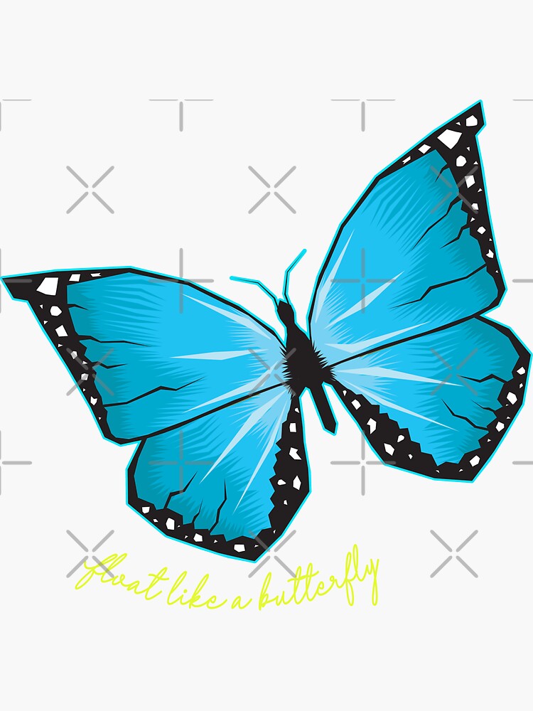 "Batterfly - Float like a butterfly , (B)" Sticker for Sale by ...