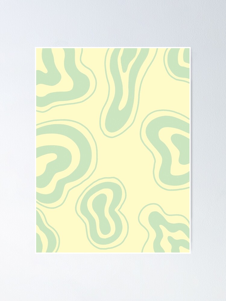 Póster «The Amazing Shape - Obra de arte en colores pastel verde ...