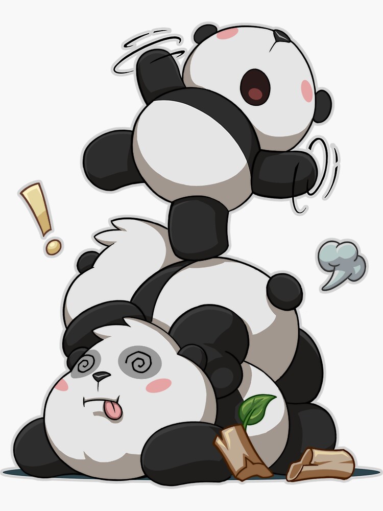 "Panda Pile" Sticker for Sale by LorgePanda | Redbubble