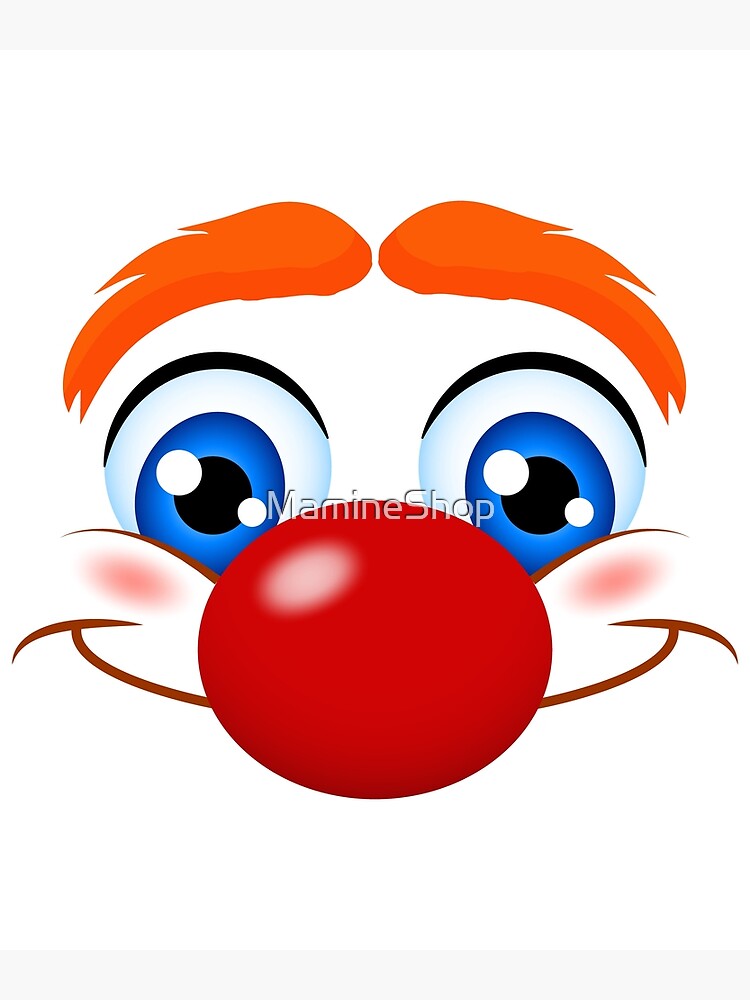 "Funny Comic Relief Red Nose Clown Face, Happy Red Nose Day" Poster for ...