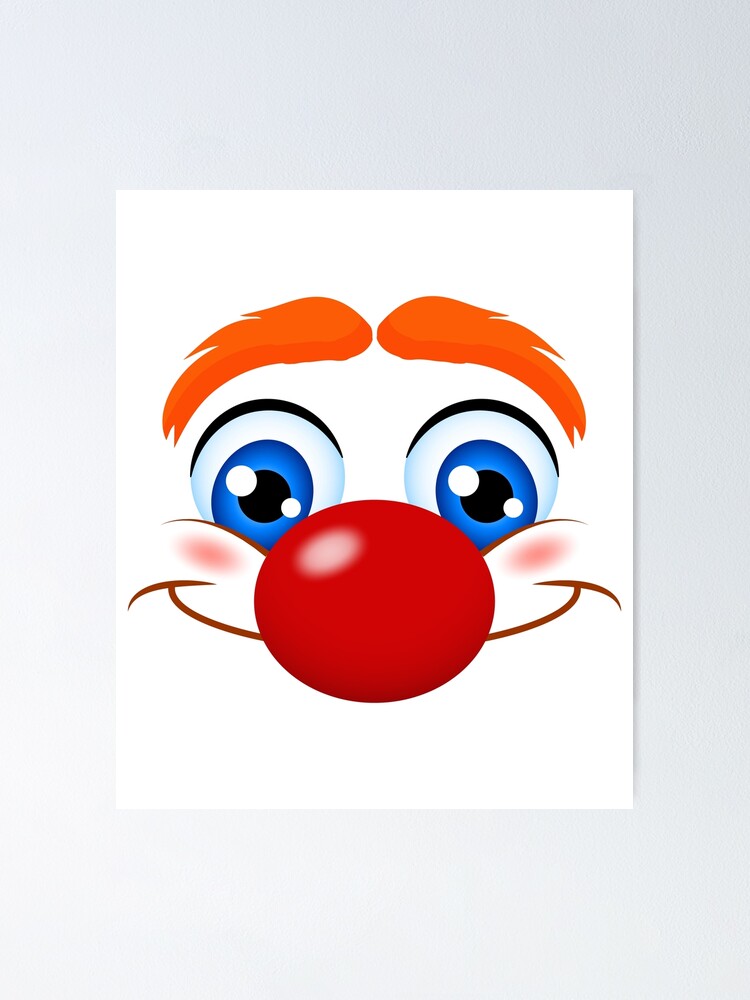 "Funny Comic Relief Red Nose Clown Face, Happy Red Nose Day" Poster for ...