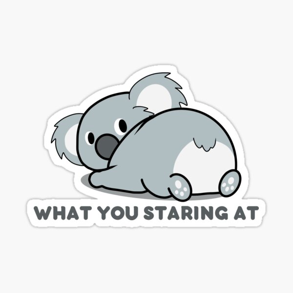 "cute koala bottom - cute animal" Sticker by Liss-O | Redbubble