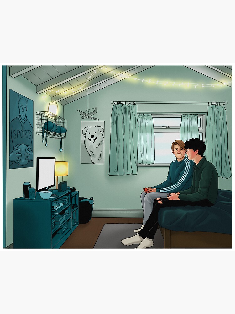 Pegatina «Nick y Charlie - dibujo de la habitación de Nick Heartstopper ... Pegatina «Nick y Charlie - dibujo de la habitación de Nick Heartstopper ...