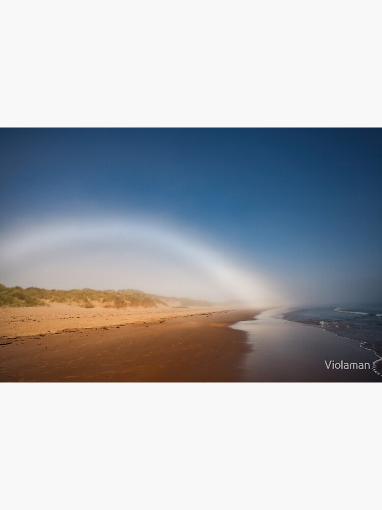 "Druridge Bay Fogbow" Sticker for Sale by Violaman | Redbubble
