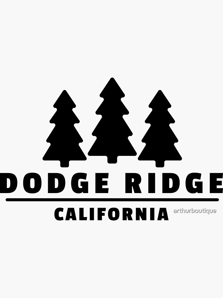 "Dodge Ridge Mountain Ski Snowboard - Dodge Ridge Resort" Sticker for ...