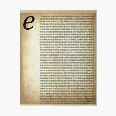 "e Euler's Constant Irrational Number Vintage Math Design on Parchment ...