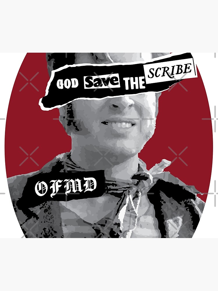 Lucius Spriggs God Save the Scribe OFMD 2white Shower Curtain sold by ...