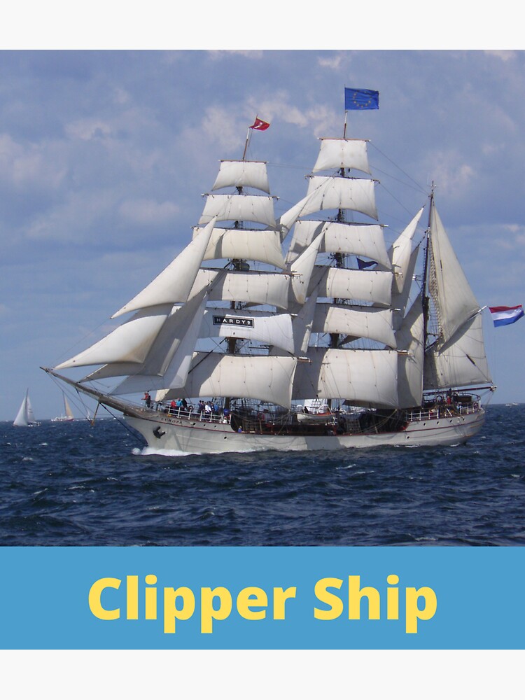 "Clipper Ship british captains" Sticker for Sale by LGMmugsdesign ...